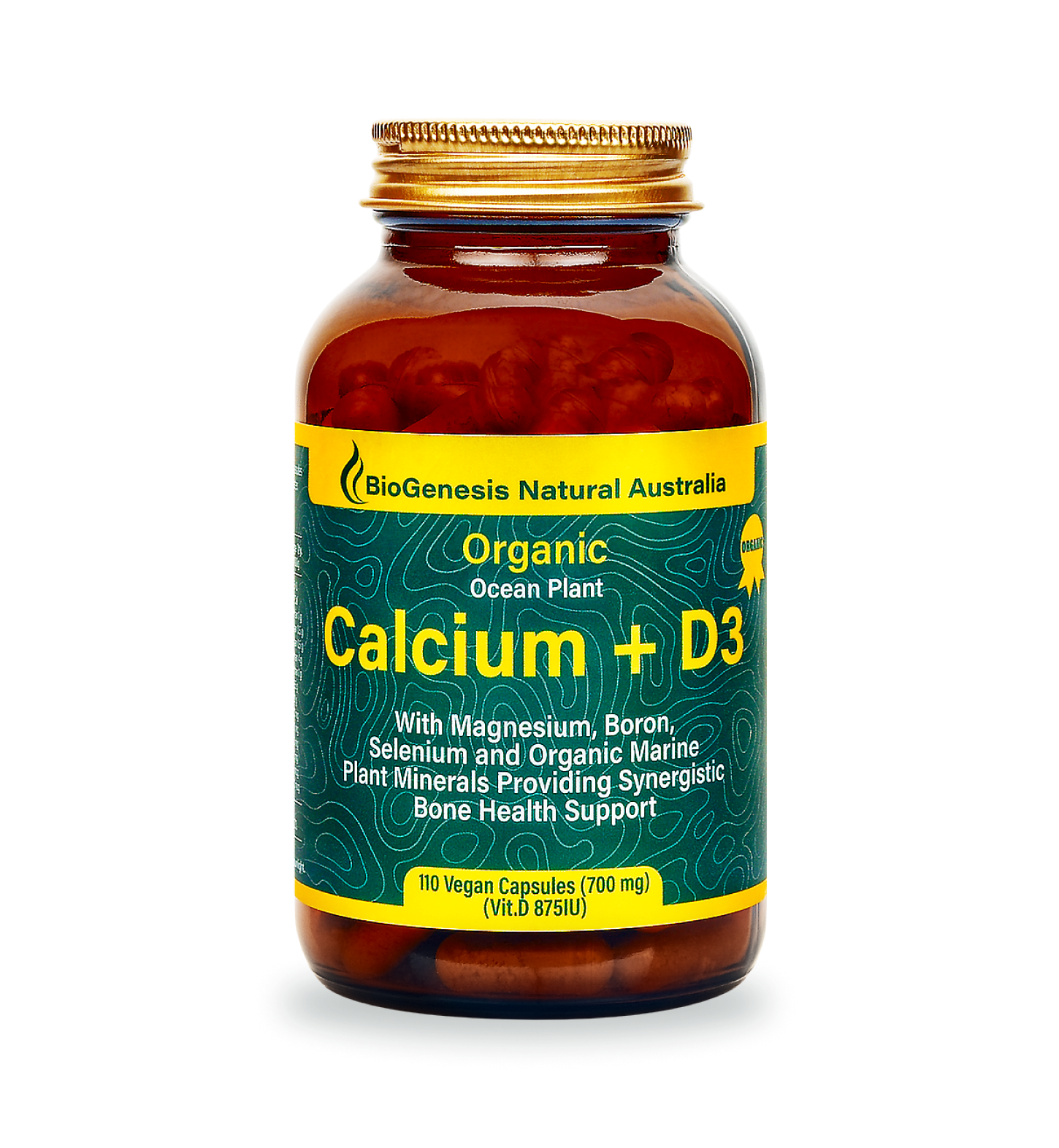 Organic Ocean Plant Calcium + D3 Capsules, 110 & 220 – BioGenesis
