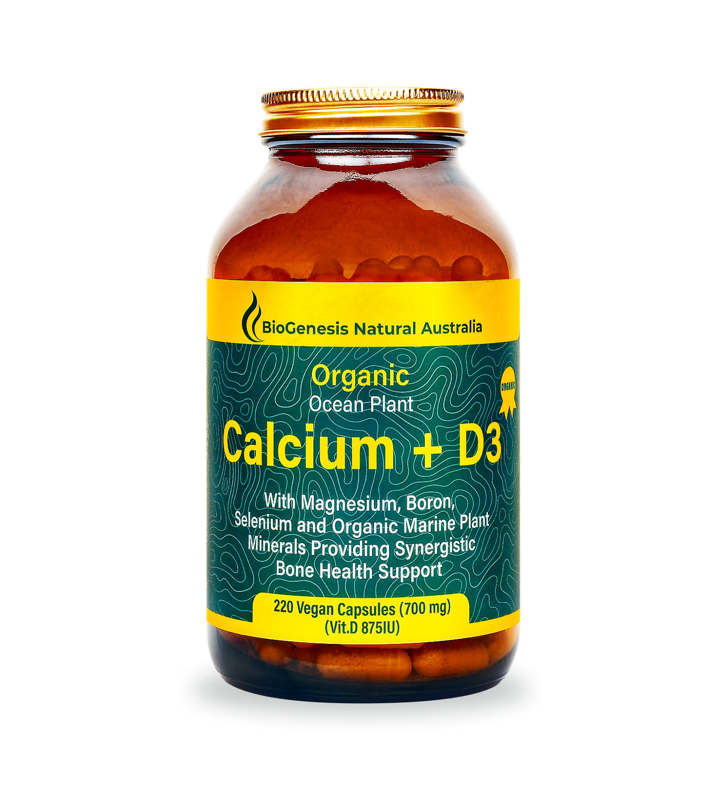 Organic Ocean Plant Calcium + D3 Capsules, 110 & 220 – BioGenesis