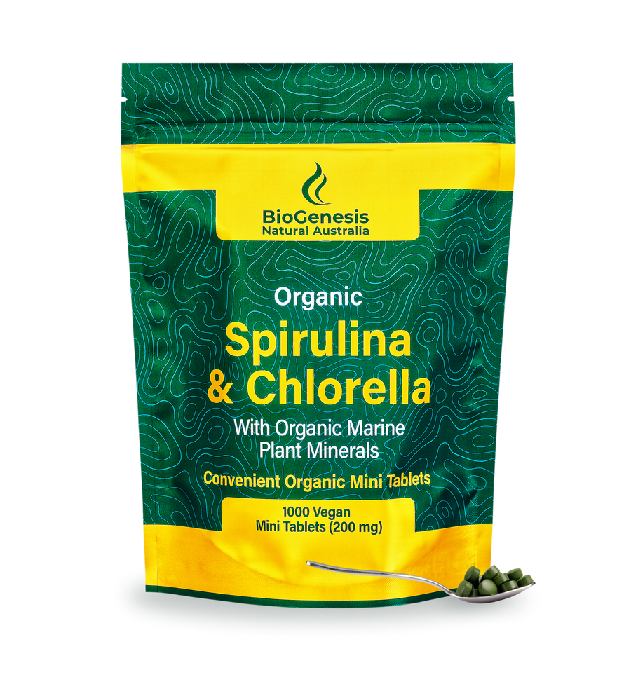 Organic Spirulina & Chlorella Mini Tablets, 1000 – BioGenesis