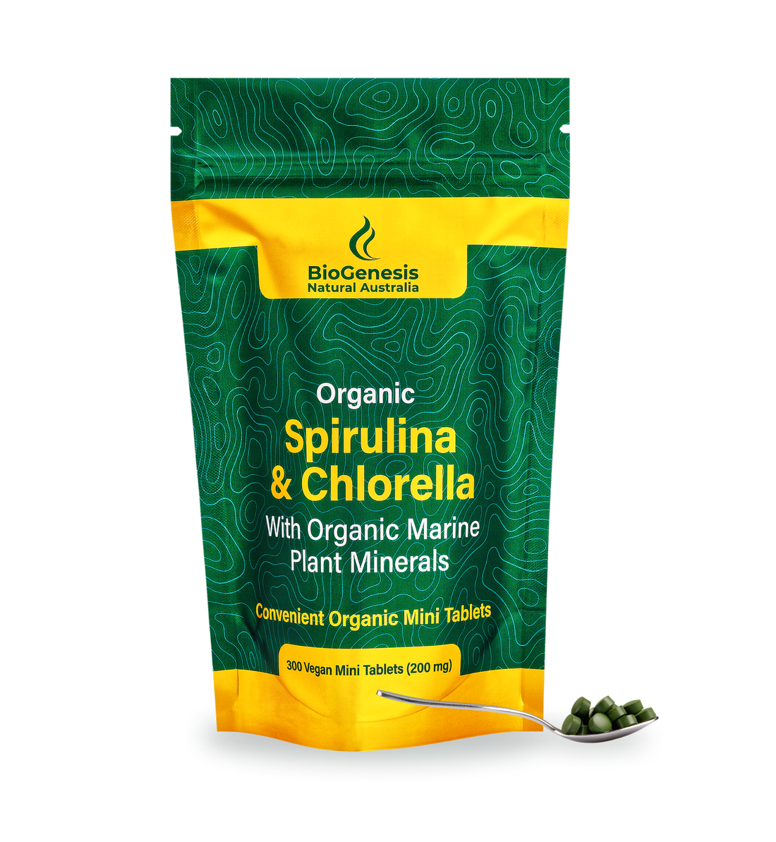 Organic Spirulina & Chlorella Mini Tablets, 300 – BioGenesis